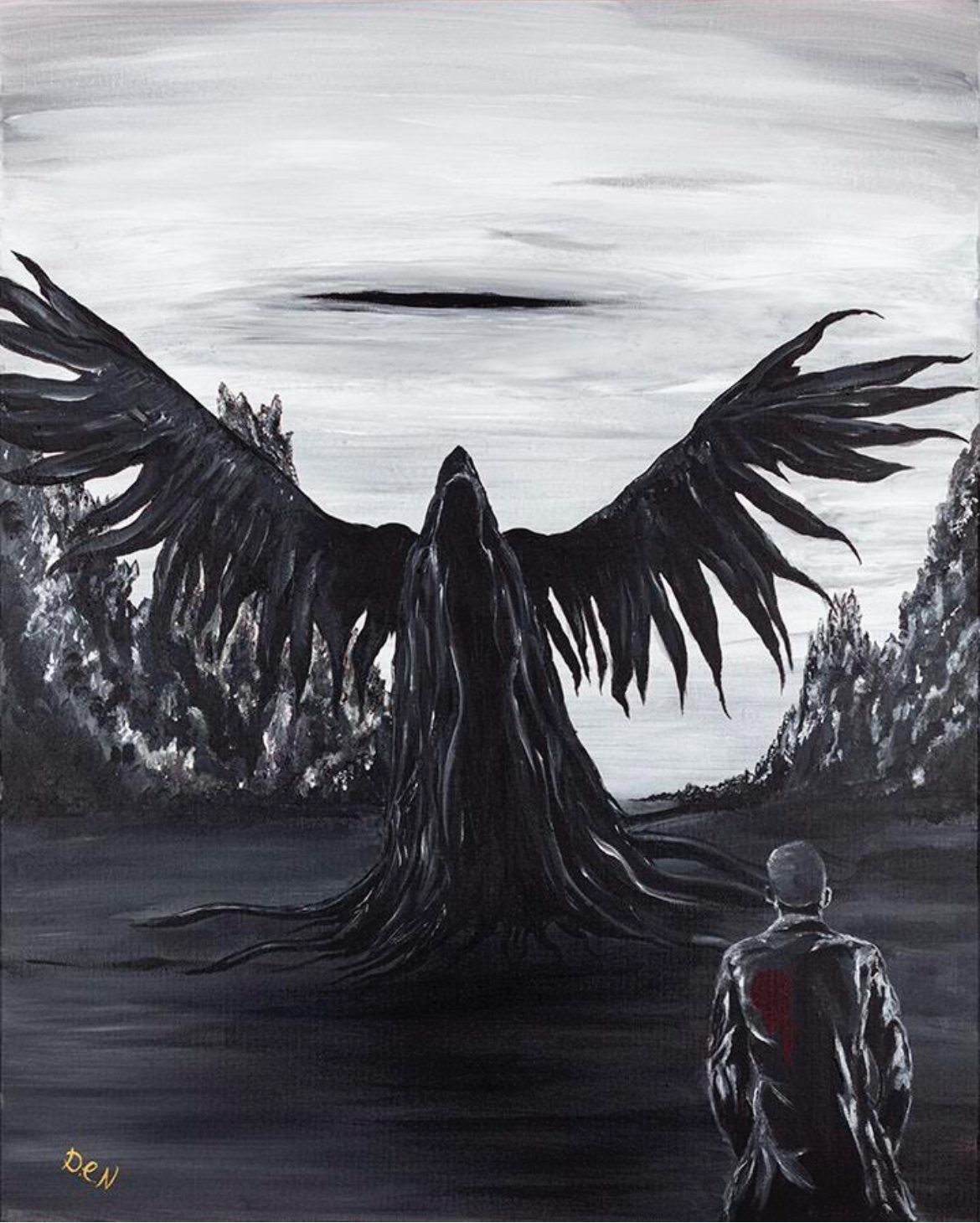 Dark Death Painting BLACK DEATH ART
