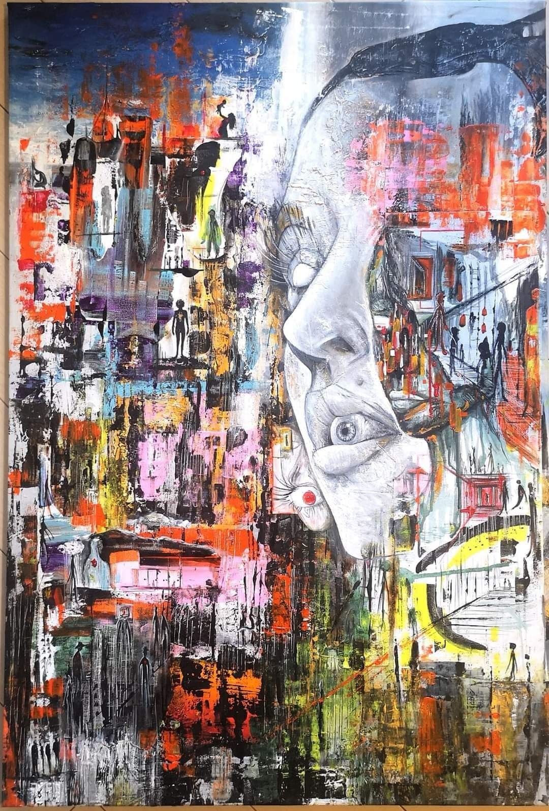 Society 2.0 by Alessandra Contaldo, dark Paintings for sale, direct ...