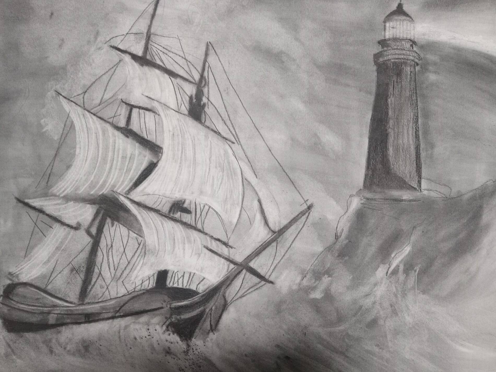 Il Canto della Tempesta by Joe Jellico, dark Drawings for sale, direct ...
