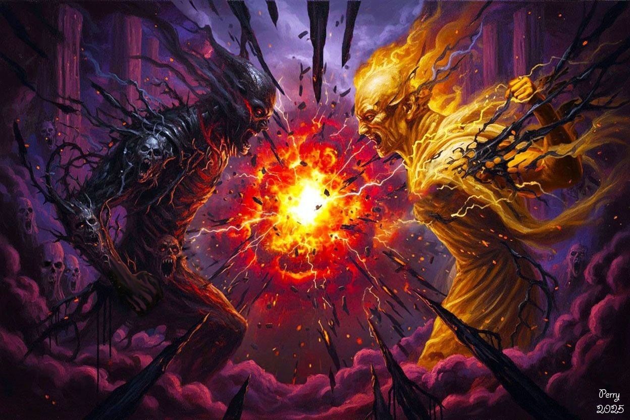 Genesis: 7 Impact, Pillars of creation by Robert J. Perry, dark Mixed ...